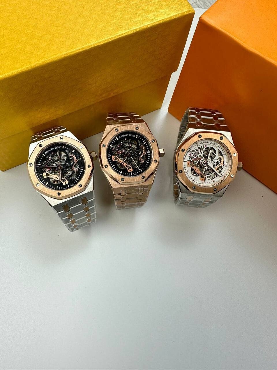 AP watch with elegant designed dial and metal chain strap in multiple ...